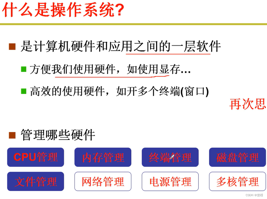 操作系统原理第一章 操作系统引论csdn 楚楪 Csdn博客