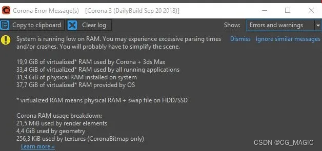 CG MAGIC分享Corona渲染卡死及报错的解决方法！_corona渲染无法暂停-CSDN博客