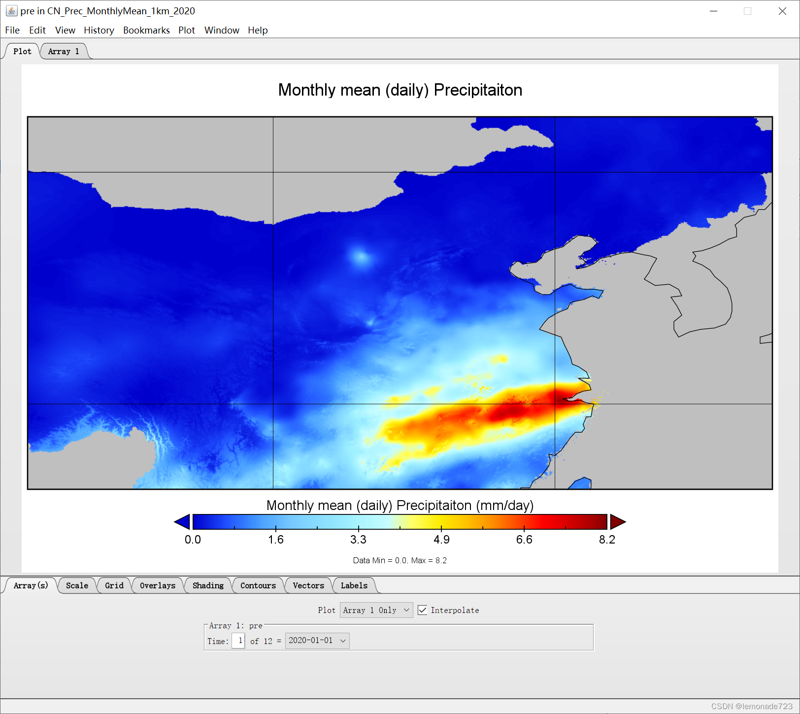 利用MATLAB读取.nc文件单像元数值并转为Excel格式（以中国日降雨量月均数据为例）_气象nc数据转为excel表-CSDN博客