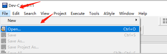 02DevC++操作的小tips：如何在DevC++中打开创建好的项目/添加已创建好的文件_dev c++怎么打开已经建好的项目-CSDN博客