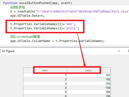 Matlab App Designer自学笔记(十六)：表格控件_自定义名称及读取列进行绘图_appdesigner如何代码定义表格-CSDN博客