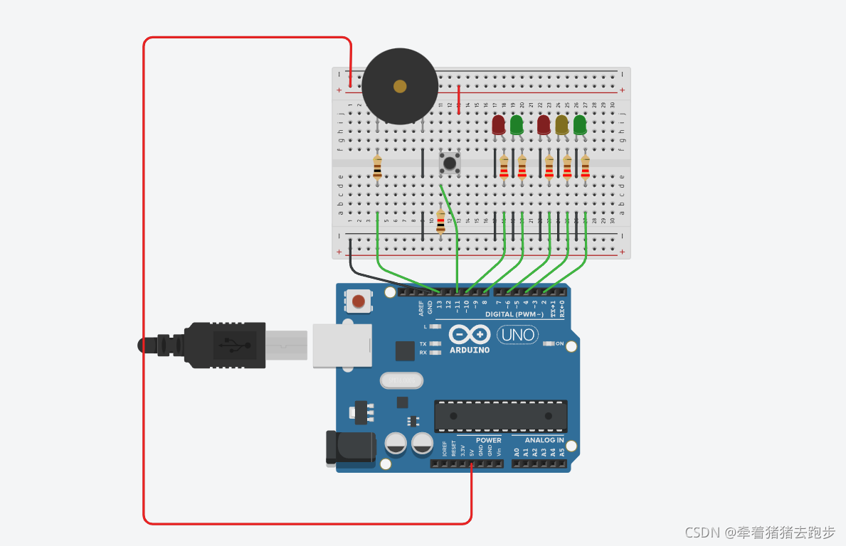 Arduino简单实现——按键启动人行交通灯控制arduino 红绿灯按键程序 Csdn博客