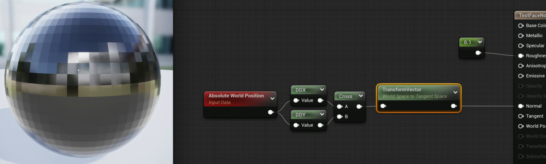 UE5 Shader基础学习笔记——13-20 DetailNormal/Smoothstep/Length/CeilFloorRound/DDXDDY/SinCos/Power_ue ...