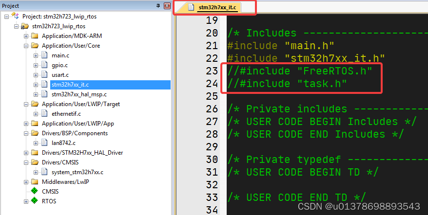 STM32H723 + DP83848 + LWIP + RT-Thread(FreeRTOS) + STM32CubeMX + Keil MDK 超详细_h7 lwip-CSDN博客