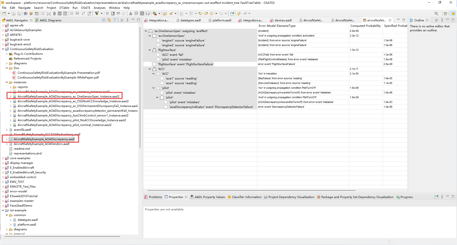 【OSATE学习笔记】样例介绍：Continuous Safety Risk Evaluation by Example，持续安全风险评估的实例_csdn osate软件-CSDN博客