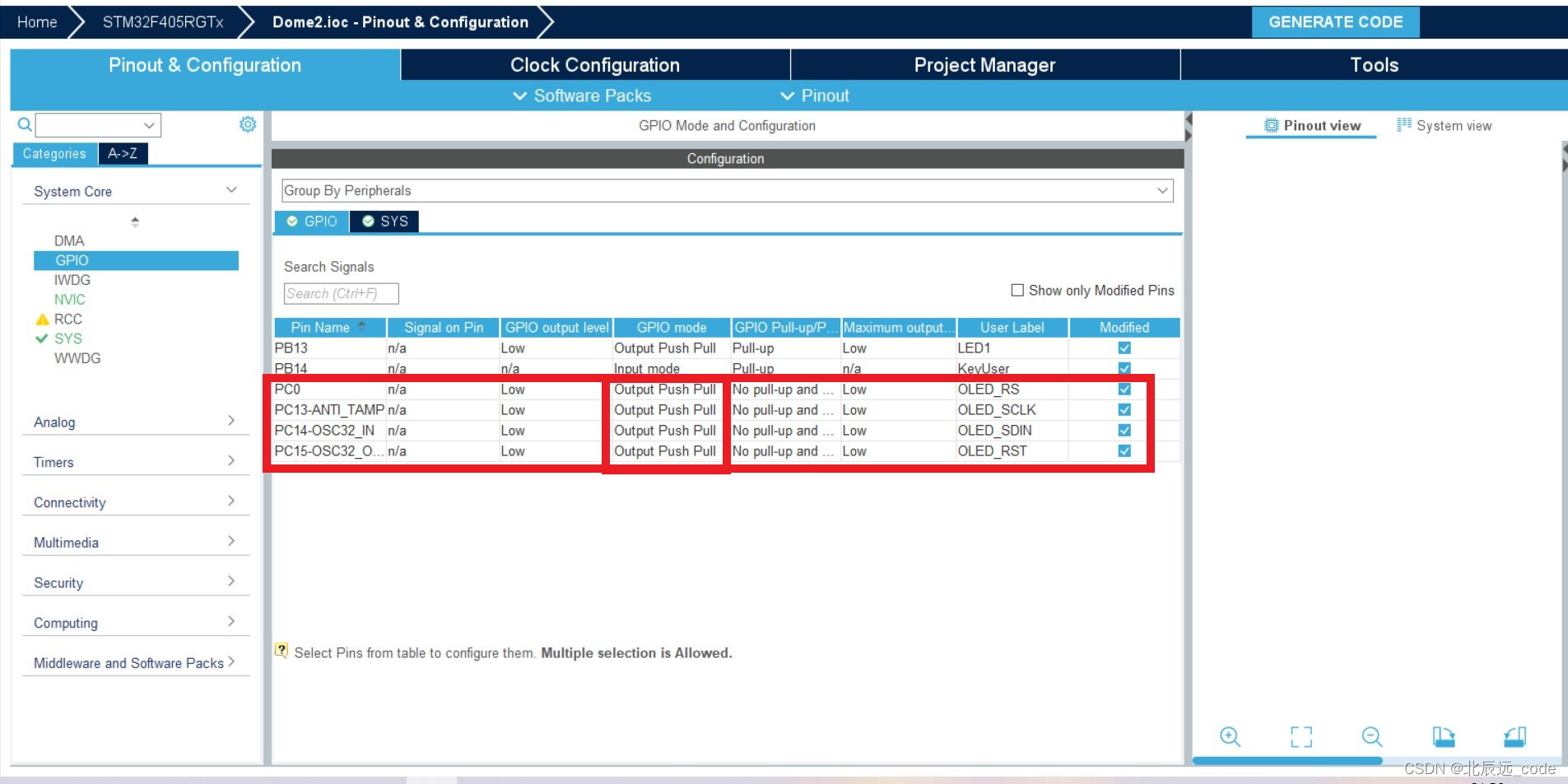 STM32Cube HAL库——OLED（6针）屏幕显示教程_六针oled和stm32连接-CSDN博客