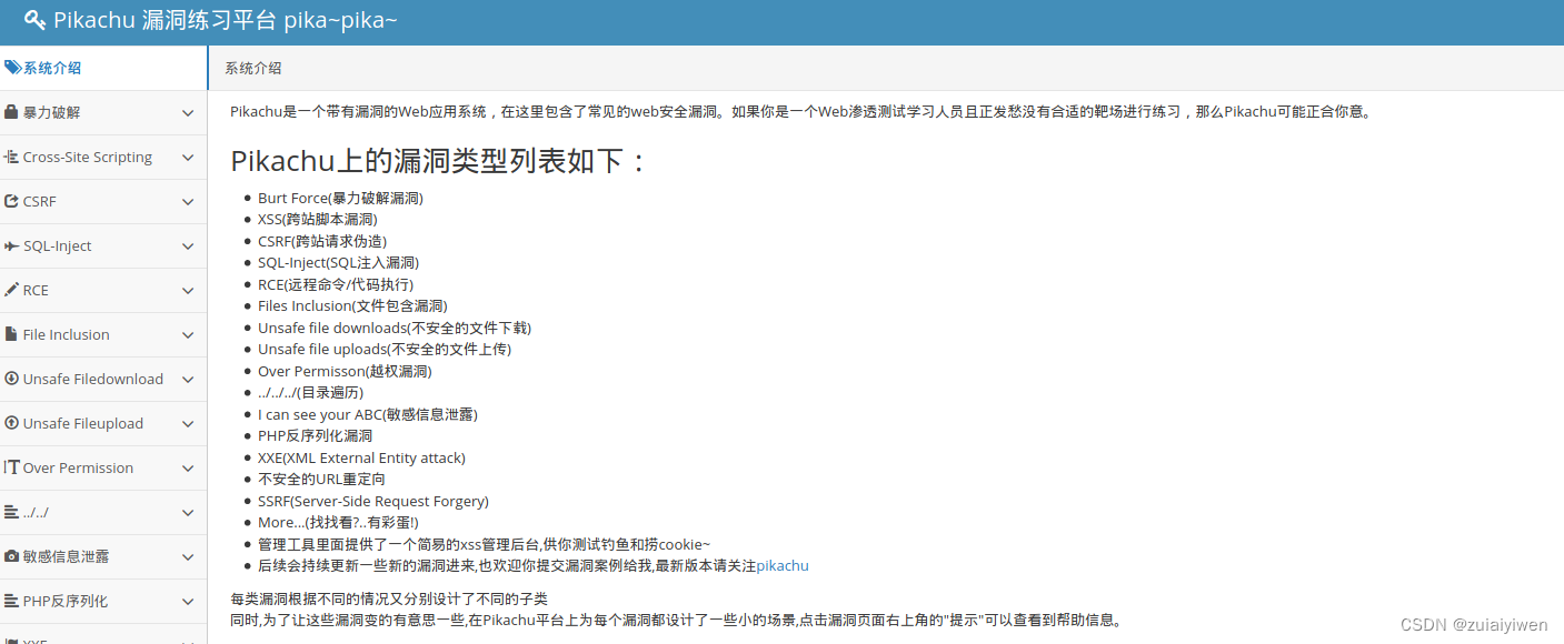 kali搭建pikachu环境全过程_kali安装pikachu-CSDN博客