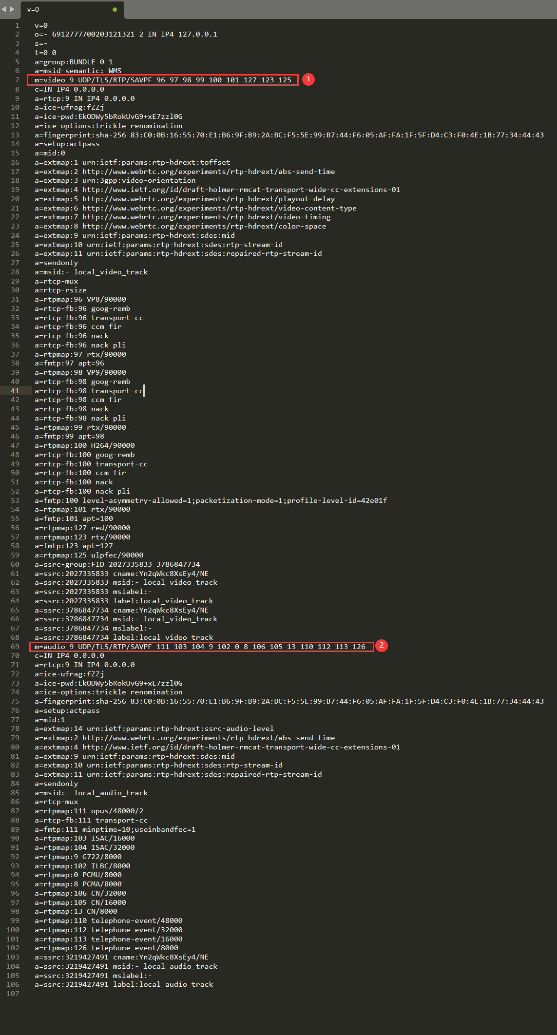 WebRTC-Failed to set remote answer sdp: The order of m-lines in answer doesn‘t match order in ...
