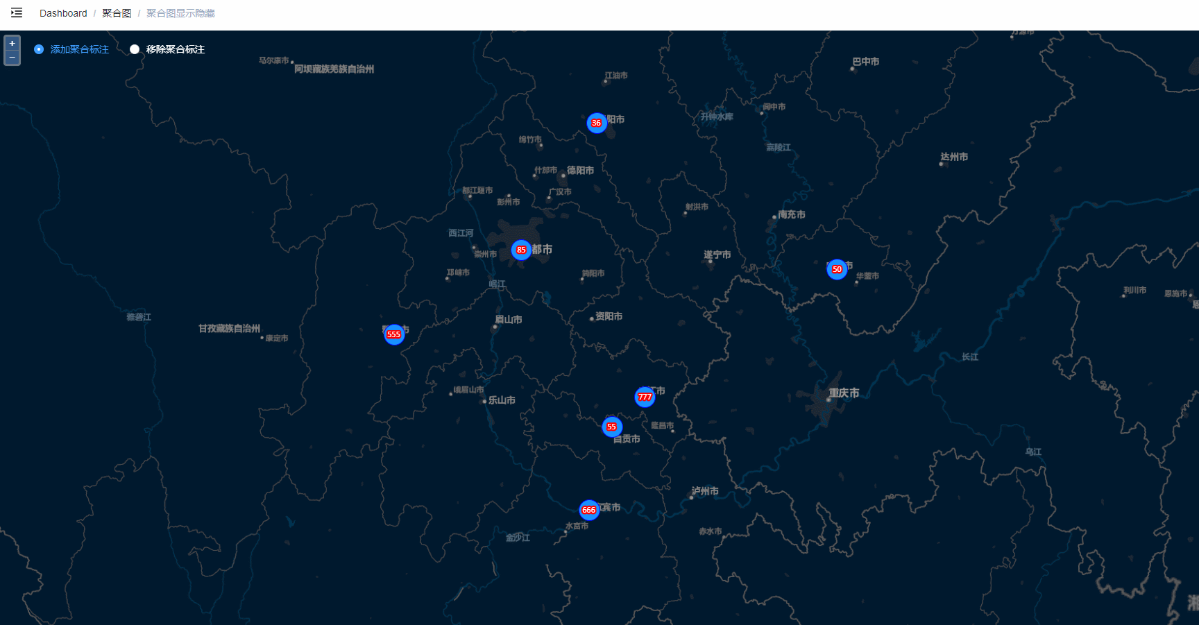 openlayers6【二十六】业务交互：Cluster 聚合标注控制，显示隐藏聚合标注_openlayers聚合多种图标-CSDN博客