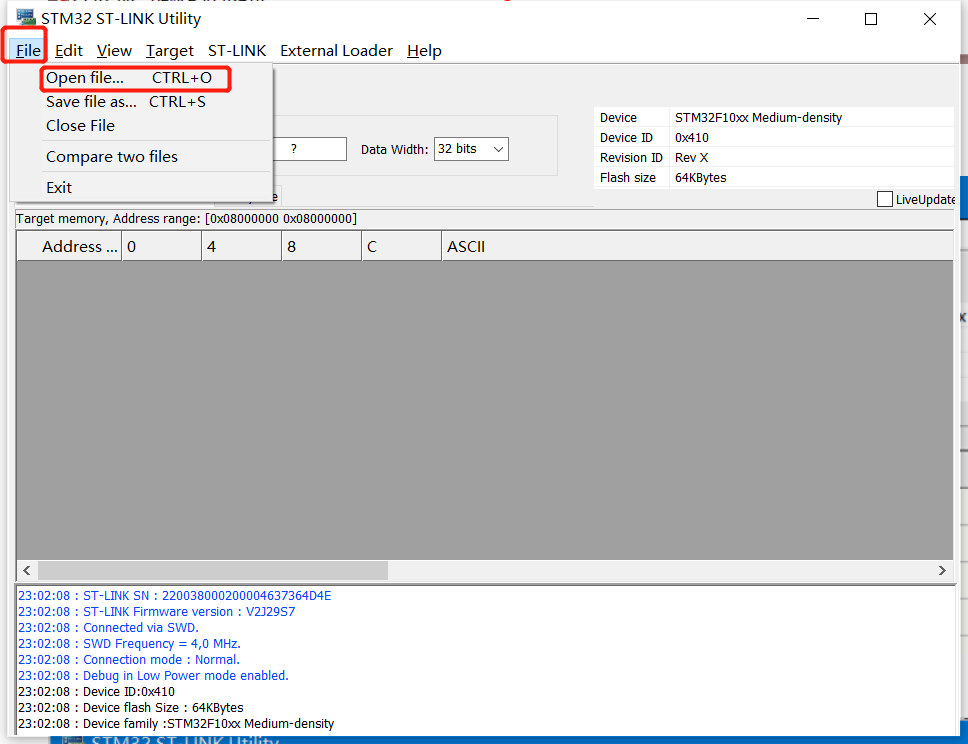 STM32 ST-LINK烧写hex文件方法_能不能用stlink烧录已有的hex文件-CSDN博客