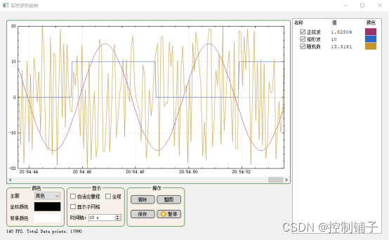 Qt实时波形绘图(使用qcustomplot)qt控制铺子 Gitcode 开源社区