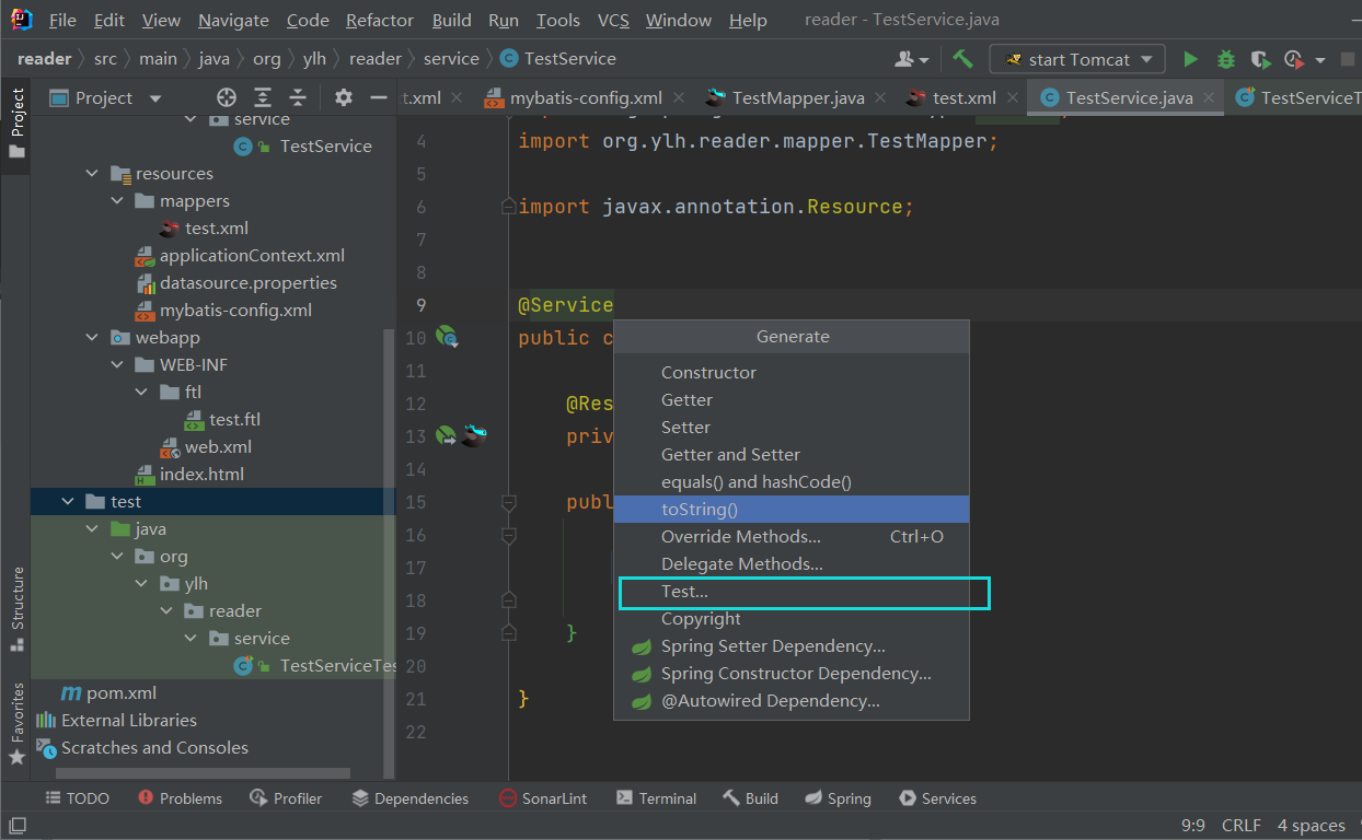 How to quickly generate test classes for idea - Programmer Sought