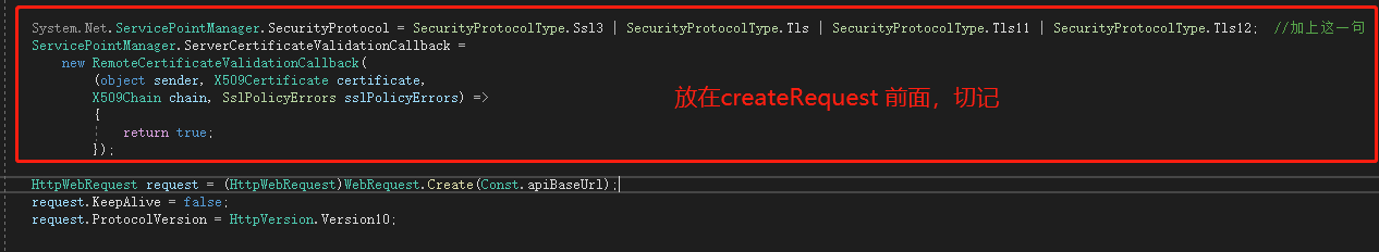 C# 关于“请求已中止：无法创建SSL / TLS安全通道”的问题_请求被中止 未能创建ssl tls安全通道-CSDN博客