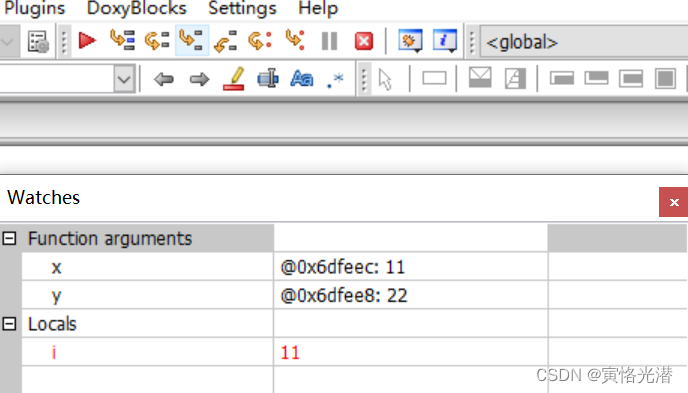 CodeBlocks监视窗口(Watchs)进行调试（引用类型与指针）_codeblock watch窗口-CSDN博客