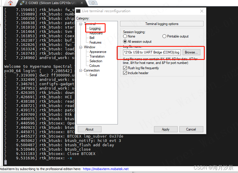 2023-01-07 MobaXterm 工具 串口保存log方法_mobaxterm怎么保存log-CSDN博客