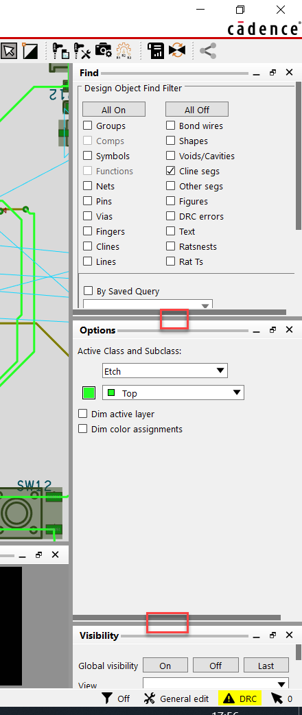 Cadence Allegro17.4 的option页和Find和Visibity页平铺_allegro pcb designer find窗口-CSDN博客