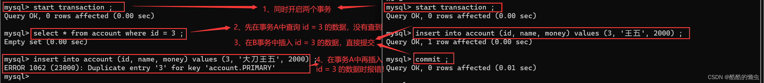 Mysql— 基础语法大全及操作演示！！！（事务）mysql基础语法 Csdn博客