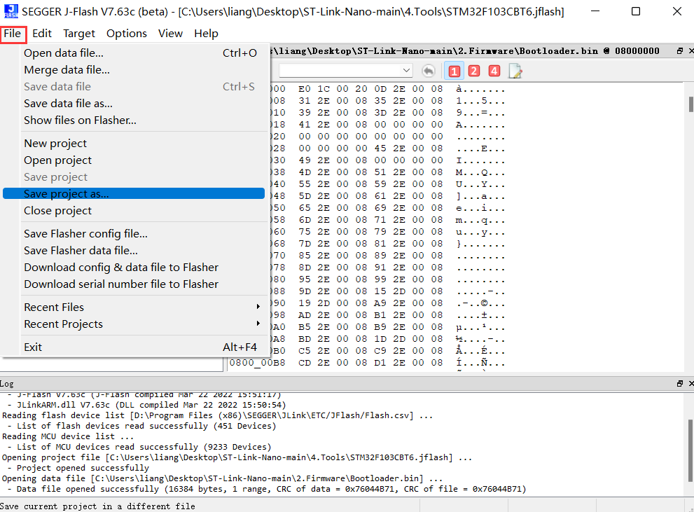 JLink下载hex、bin文件_jlink 下载bin-CSDN博客