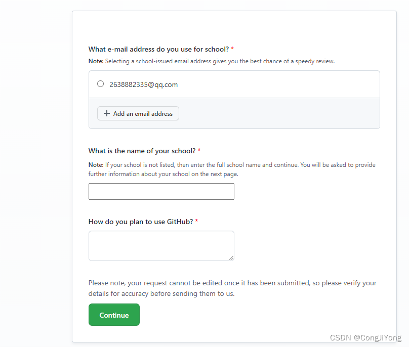 Copilot学生免费使用方法，GitHub Copilot could not connect to server.显示链接不上，已经开始收费，免费使用的方法为，注册student认证 ...
