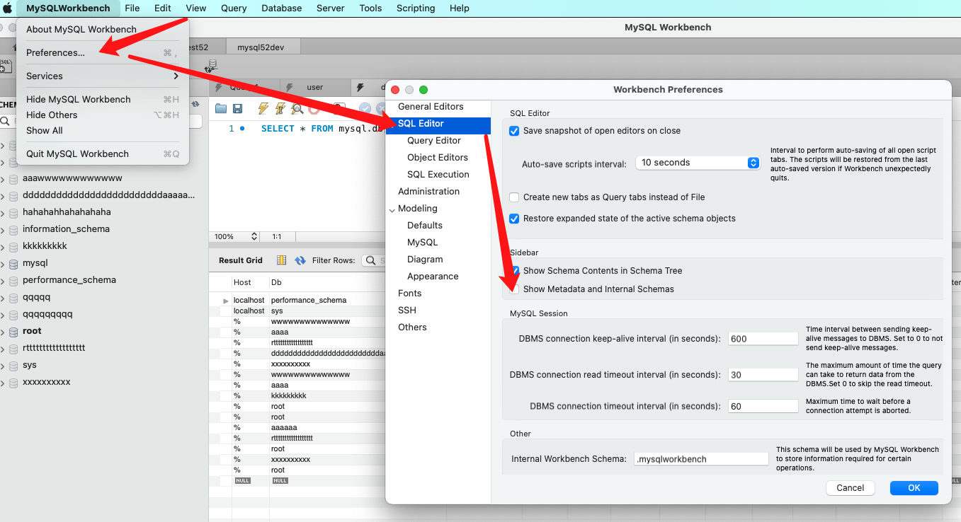 workbench看不到mysql、information_schema、performance_schema数据库_dbeaver把 ...