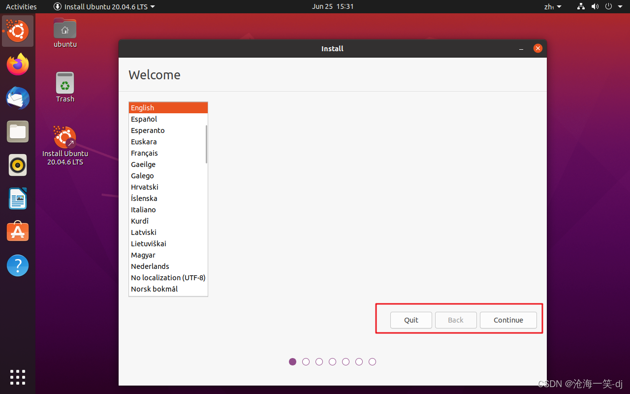 【Tools】ubuntu20.04安装没有继续下一步，找不到“Continue“按钮的解决方法_ubuntu安装看不到下面的按钮-CSDN博客