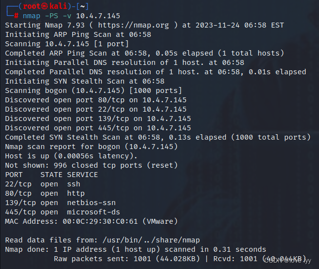 【信息收集】nmap工具常用参数的使用_nmap参数使用-CSDN博客
