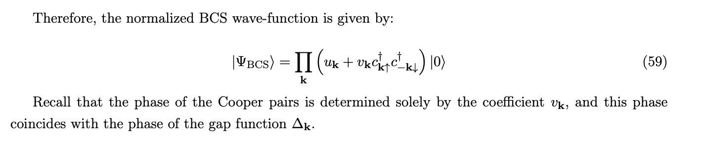 BCS Hamiltonian and BCS wave-function_bogoliubov transformation-CSDN博客