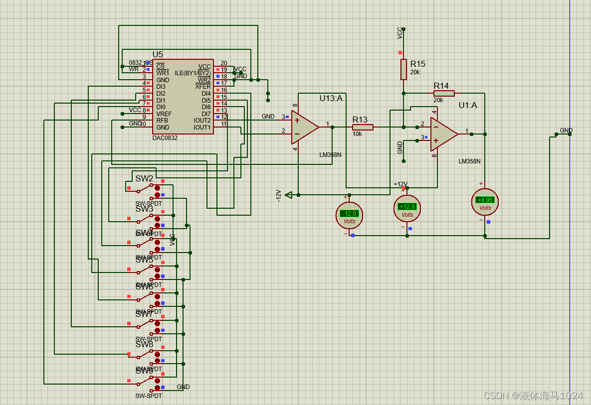 DAC0832仿真结果不对的问题_输出电压达不到仿真结果-CSDN博客