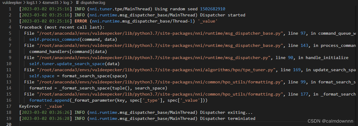 ERROR (nni.runtime.msg_dispatcher_base/Thread-1) ‘_value‘-CSDN博客