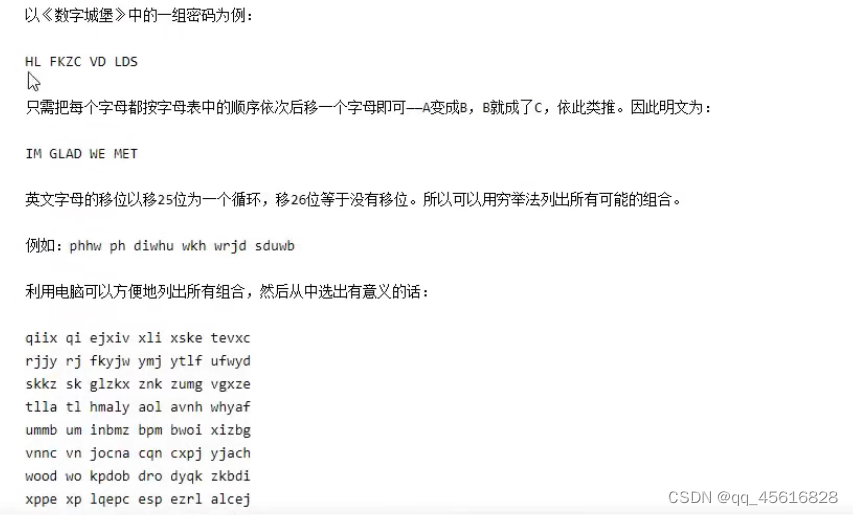 古典密码概论 Csdn博客
