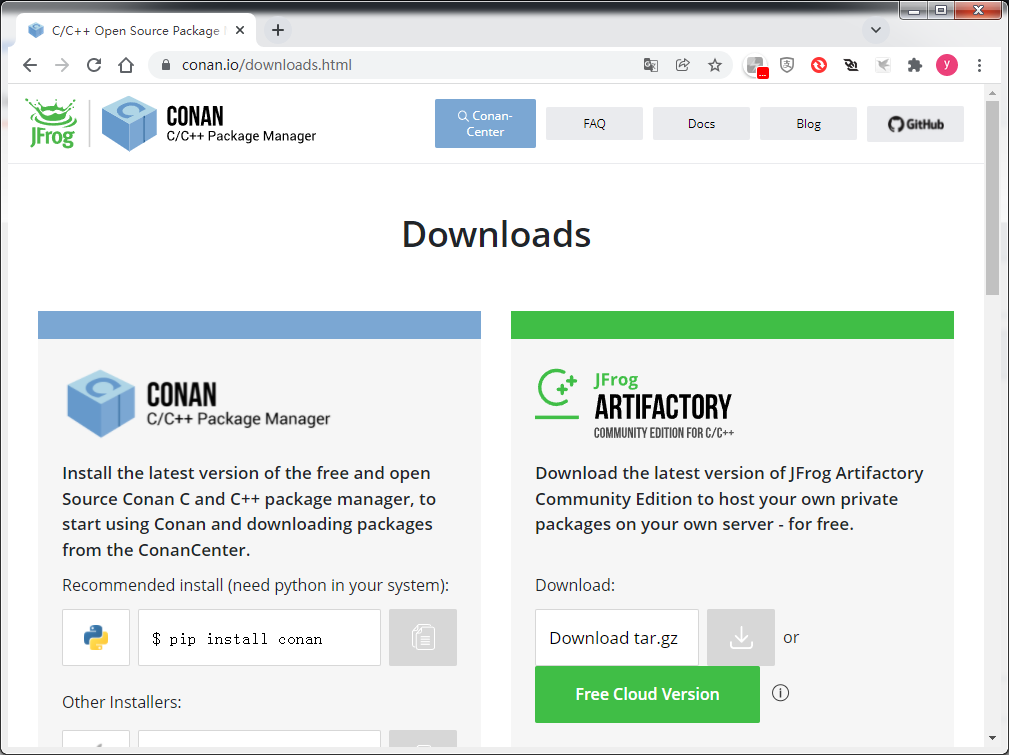 Conan entry (1): Conan and JFROG Artifactory installation - Programmer Sought