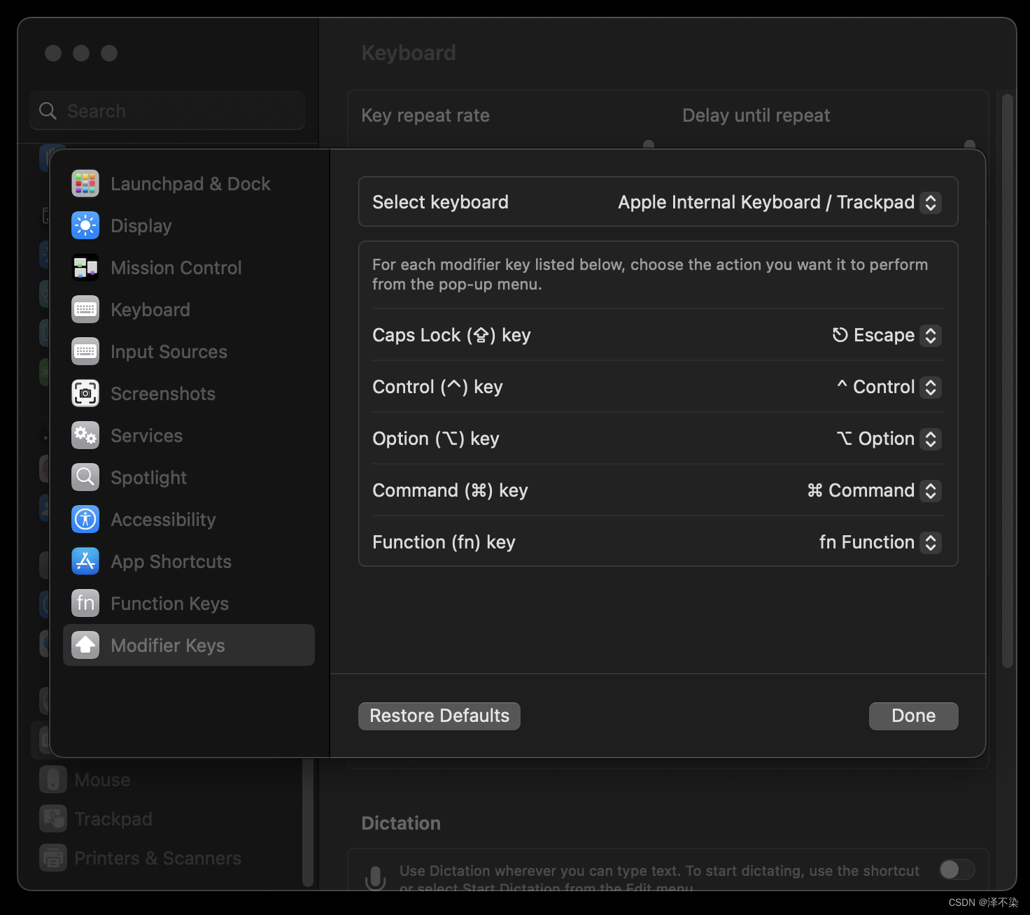 Windows和macOS系统改变ESC和Capslock互换位置（配置vim必备）_如何切换caps lock 和esc-CSDN博客