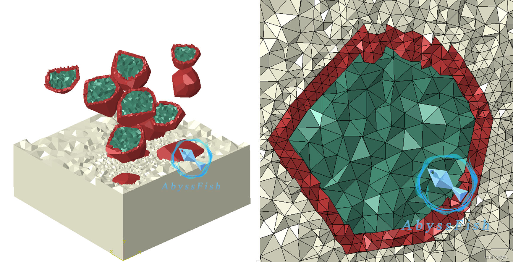 Abaqus随机多面体骨料及界面过渡区ITZ三维模型三相材料建模_随机多面体骨料 界面过渡区-CSDN博客