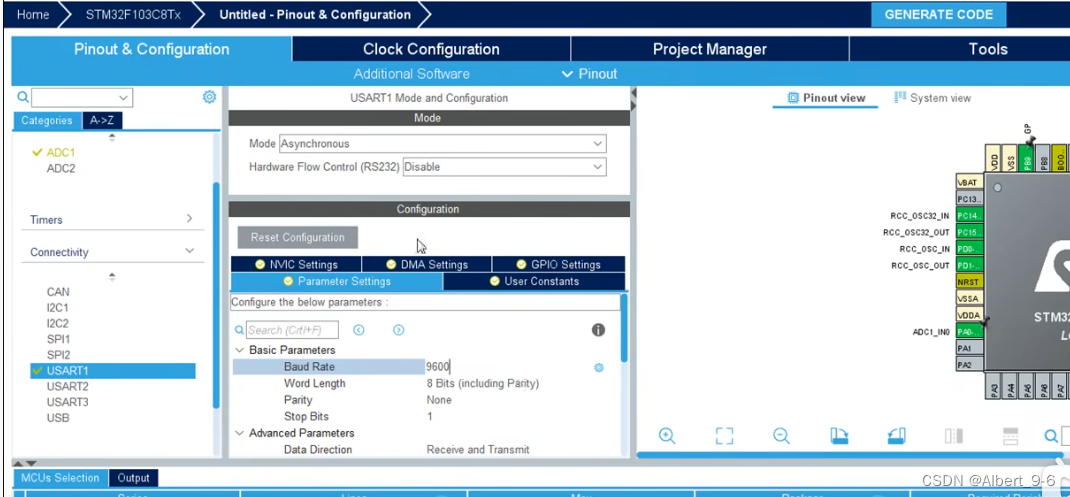 STM32 F103C8T6 cubemx ADC配置_stm32f103 adc hal配置-CSDN博客
