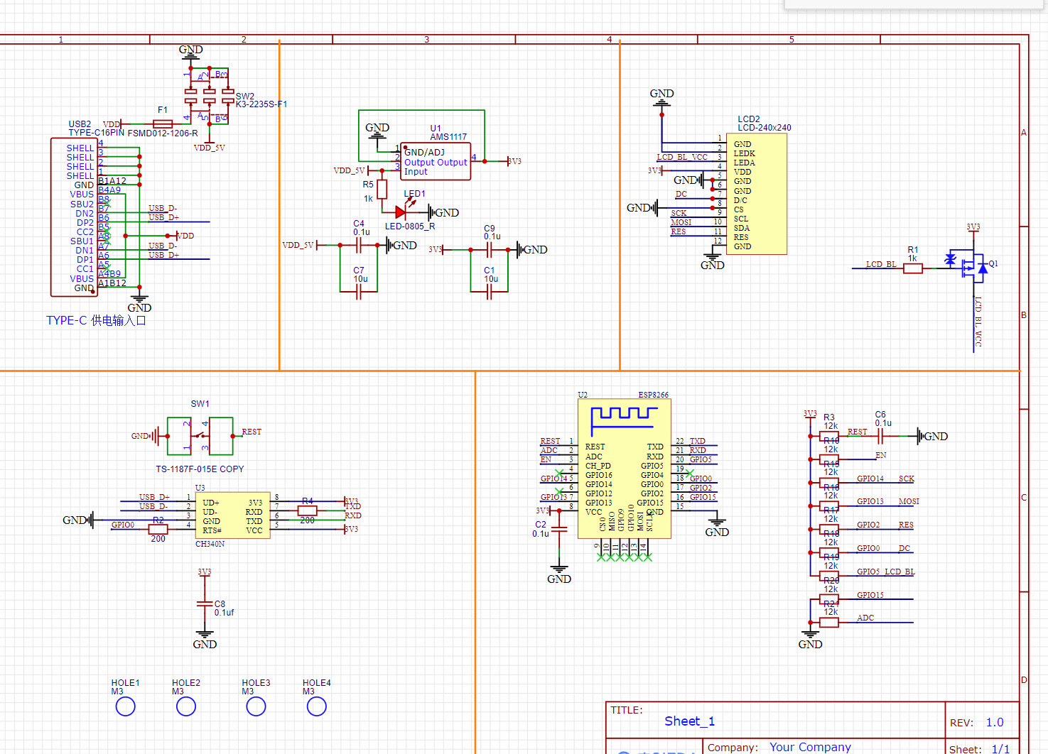 模块化的ESP8266小电视设计与制作_用eda制作esp8266-CSDN博客