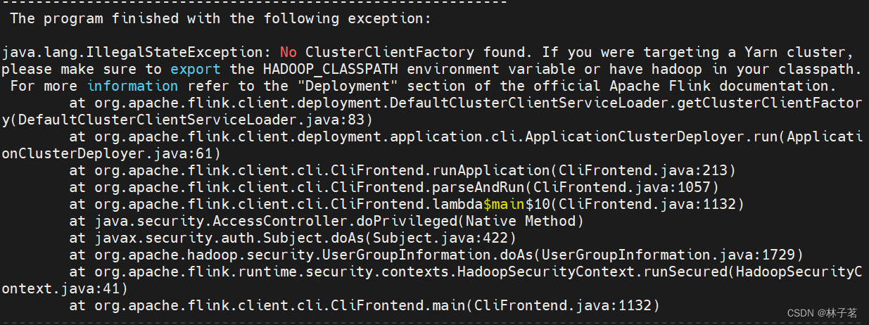 flink部署-低级错误记录_no clusterclientfactory found. if you were targeti-CSDN博客