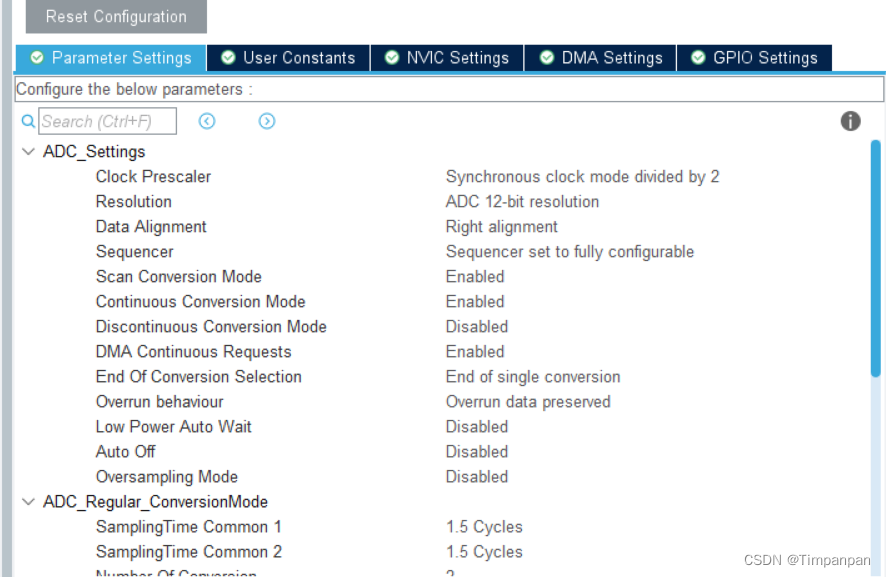 Cubemx 配置adc Dma进行多通道数据采集stm32cudemx Dma 多通道采集adc Csdn博客