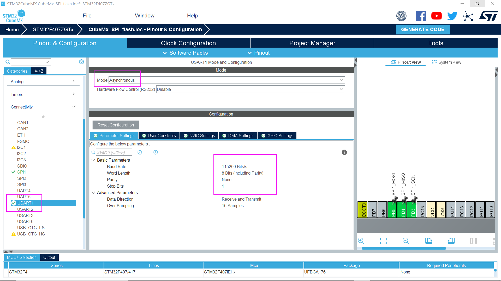 STM32 CubeMx(七)SPI串行同步通信与外部FLASH(W25Q128)的读写和TFT液晶屏_w25q128 ili9341-CSDN博客