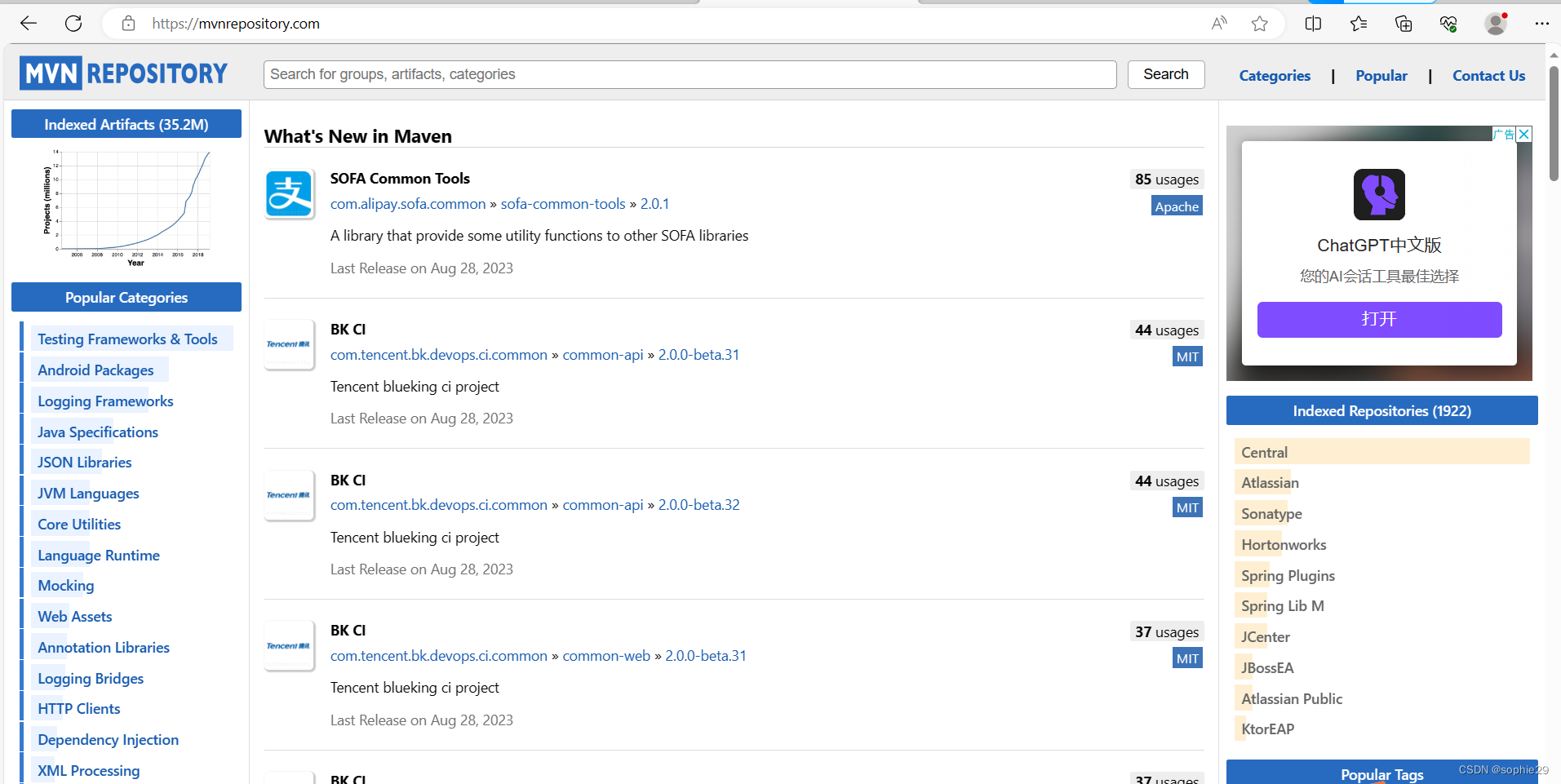 maven公共仓库地址：https://mvnrepository.com/_maven仓库地址-CSDN博客