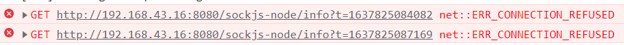 sockjs.js?9be2:1609 GET http://192.168.43.16:8080/sockjs-node/info?t=1637825230107 net::ERR ...