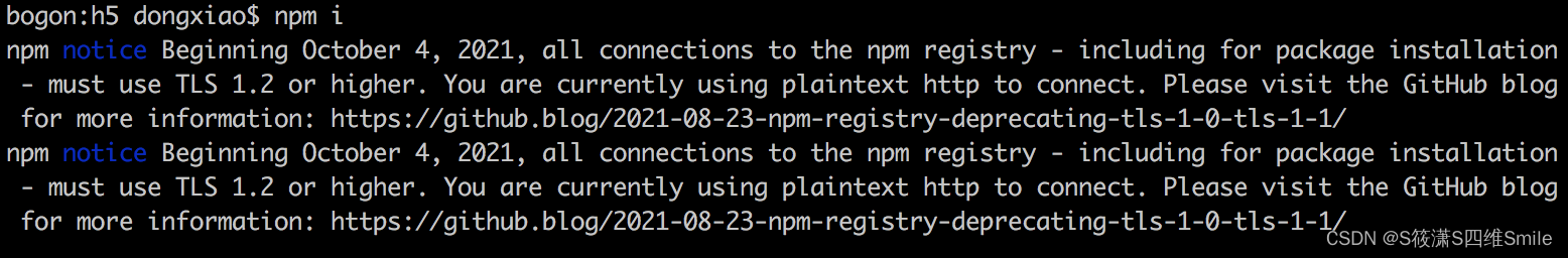 Npm报错beginning October 4 2021 All Connections To The Npm Registry Including For Package
