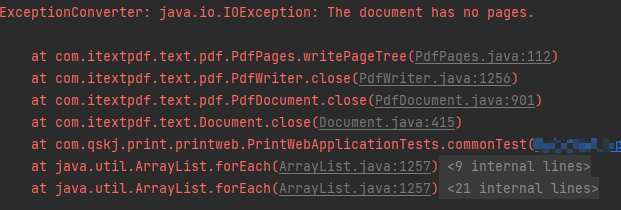 ExceptionConverter: java.io.IOException: The document has no pages.-CSDN博客