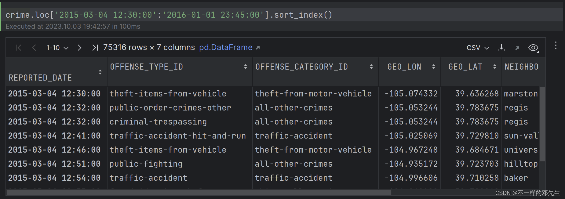 pandas中数据切片datetime索引数据出现‘Value based partial slicing on non-monotonic DatetimeIndexes with non ...