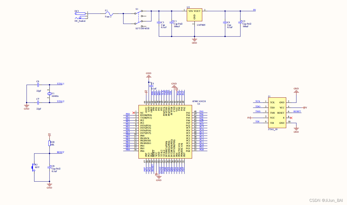 AVR单片机最小系统（AT90CAN128）-CSDN博客