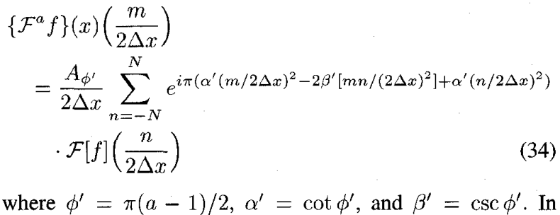 分数阶傅里叶变换（FrFT）详细原理与matlab代码实现-CSDN博客