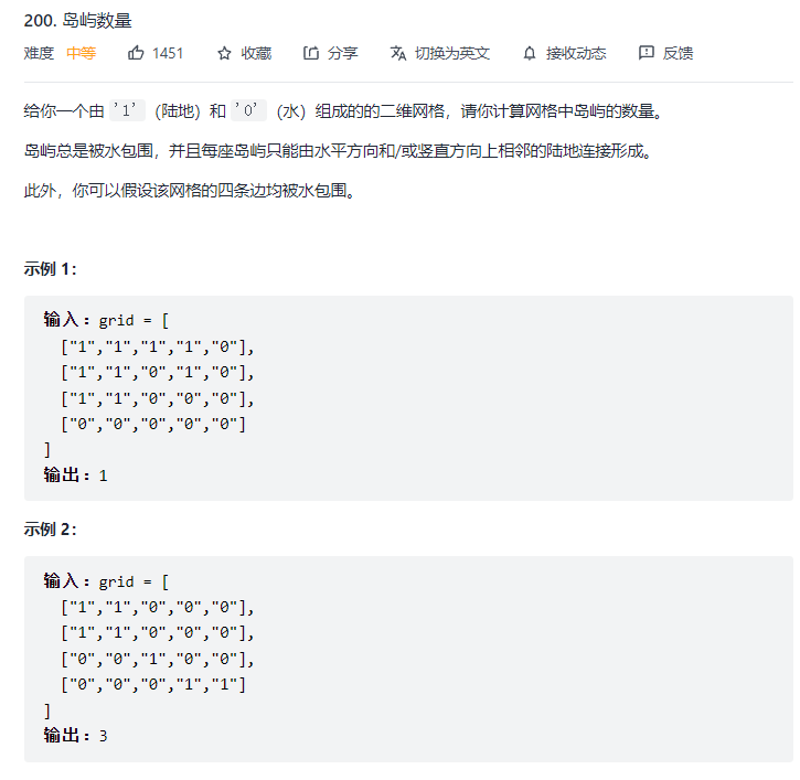 广度优先搜索——岛屿数量leetcode 200求岛屿数量 Csdn博客 