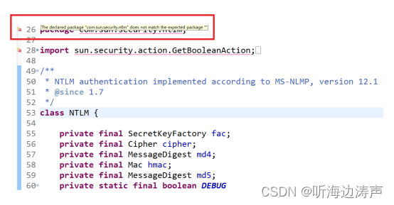 eclipse下看JDK源代码提示：The declared package does not match the expected package_the declared package ...