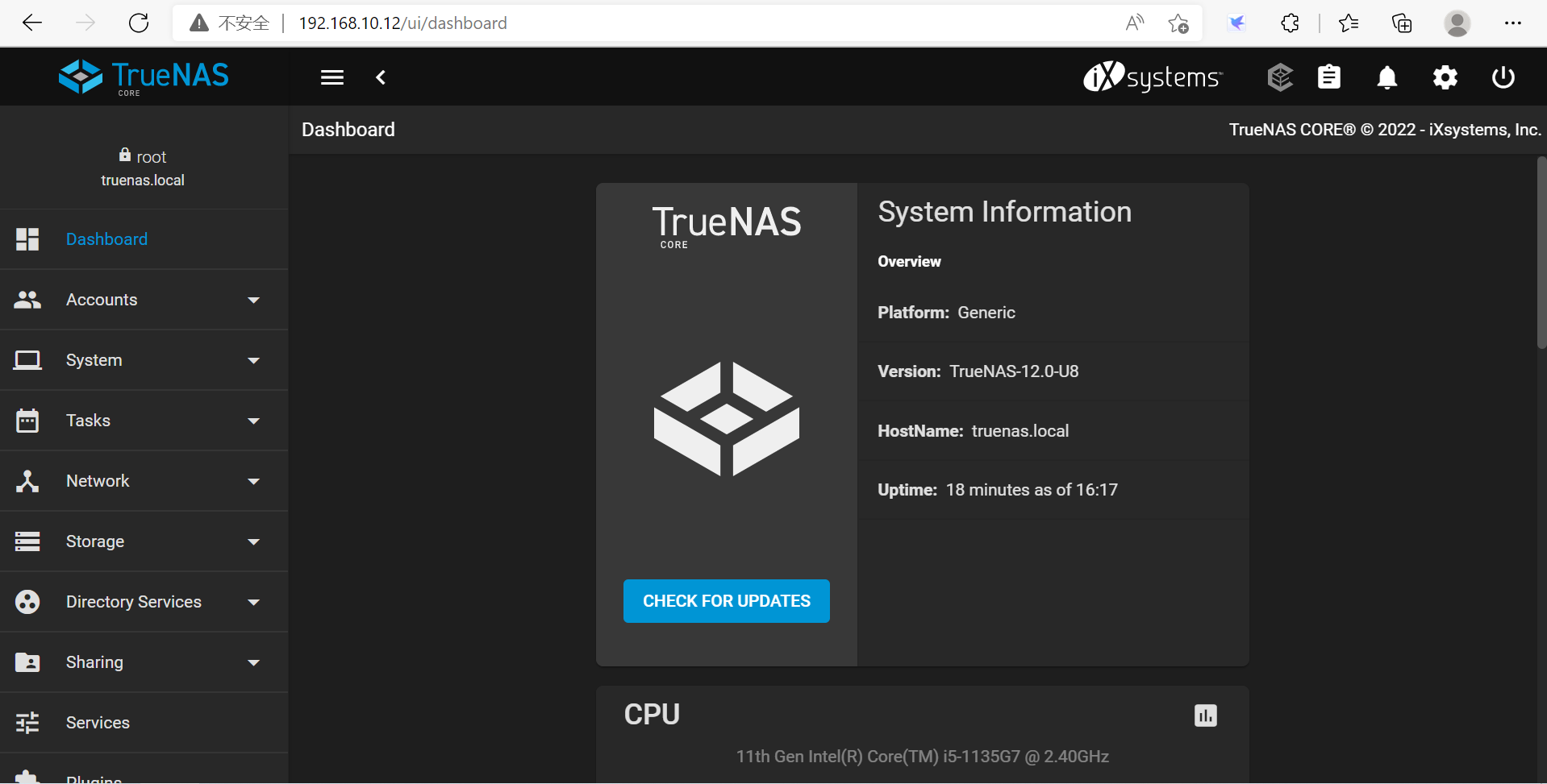 安装并配置TrueNas存储平台_truenas安装教程-CSDN博客