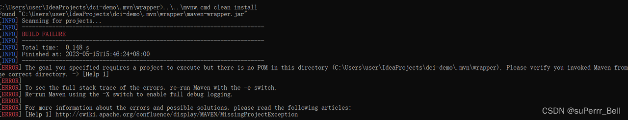 IDEA运行 ./mvnw spring-boot:run报错记录_springboot启动类run报错-CSDN博客